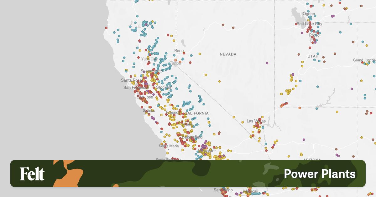 Power plants in California