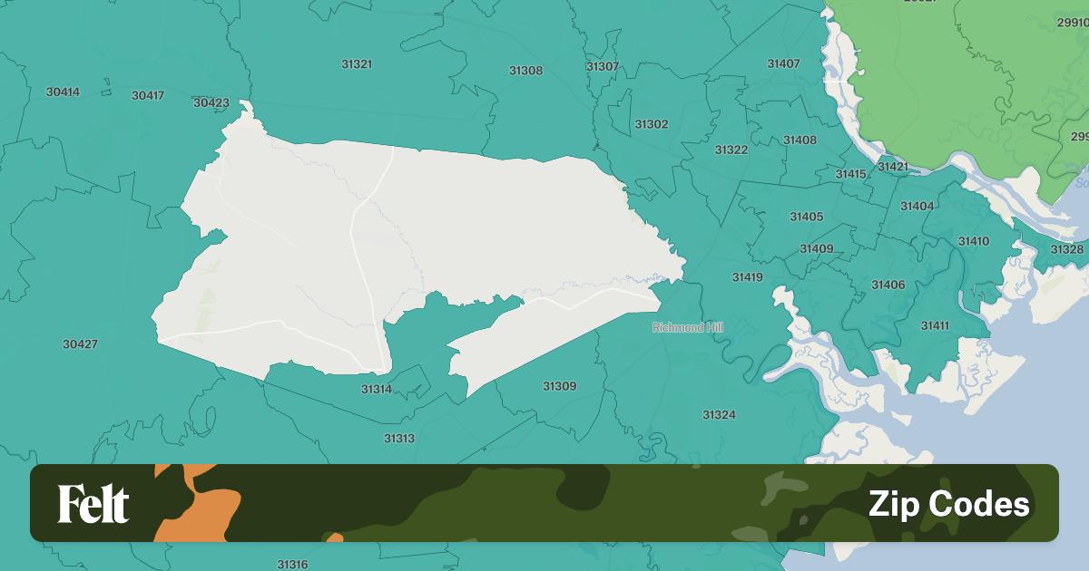 ZIP Codes in Bryan County, Georgia