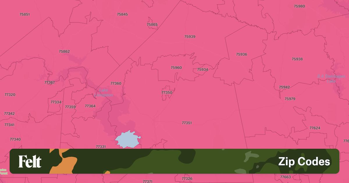 ZIP Codes in Polk County, Texas