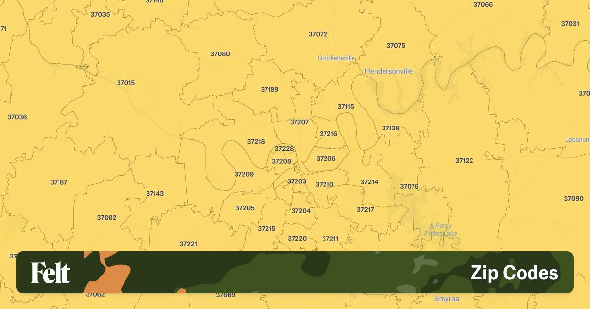 ZIP Codes in the city of Nashville, Tennessee