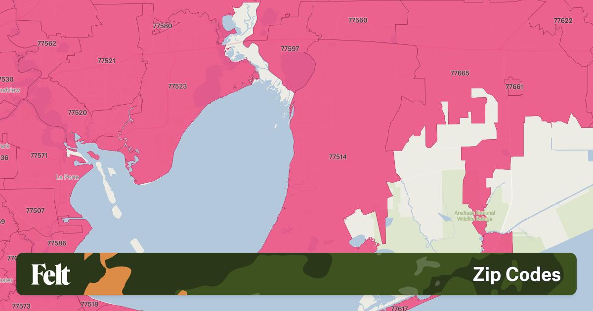 ZIP Codes in Chambers County, Texas