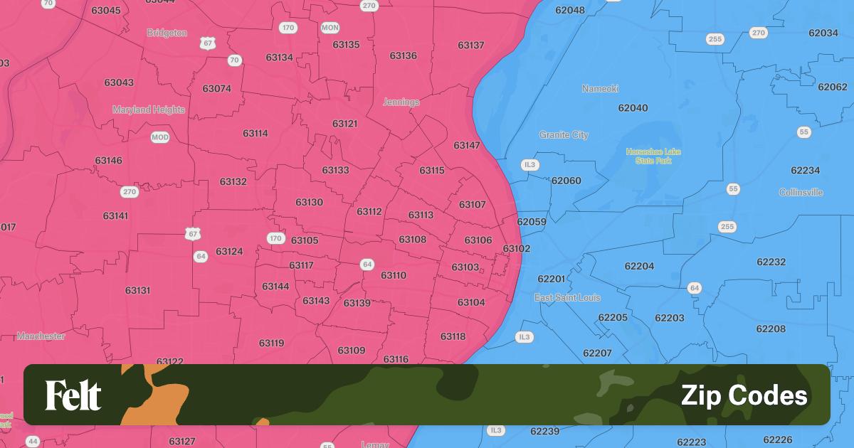 St Louis Area Zip Codes