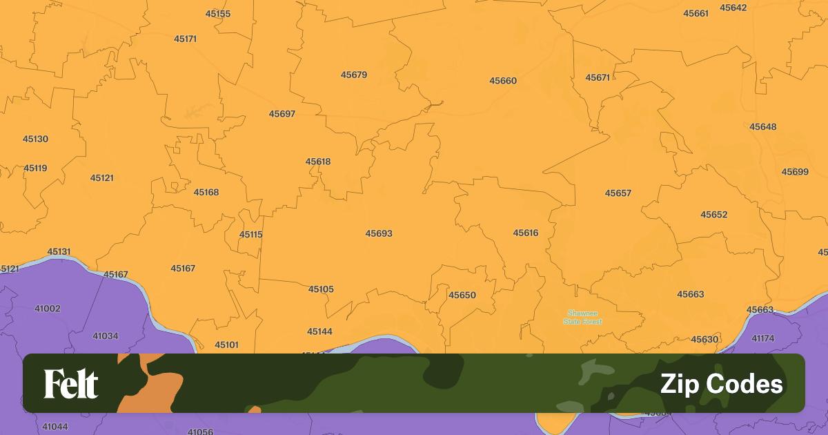 ZIP Codes in Adams County, Ohio