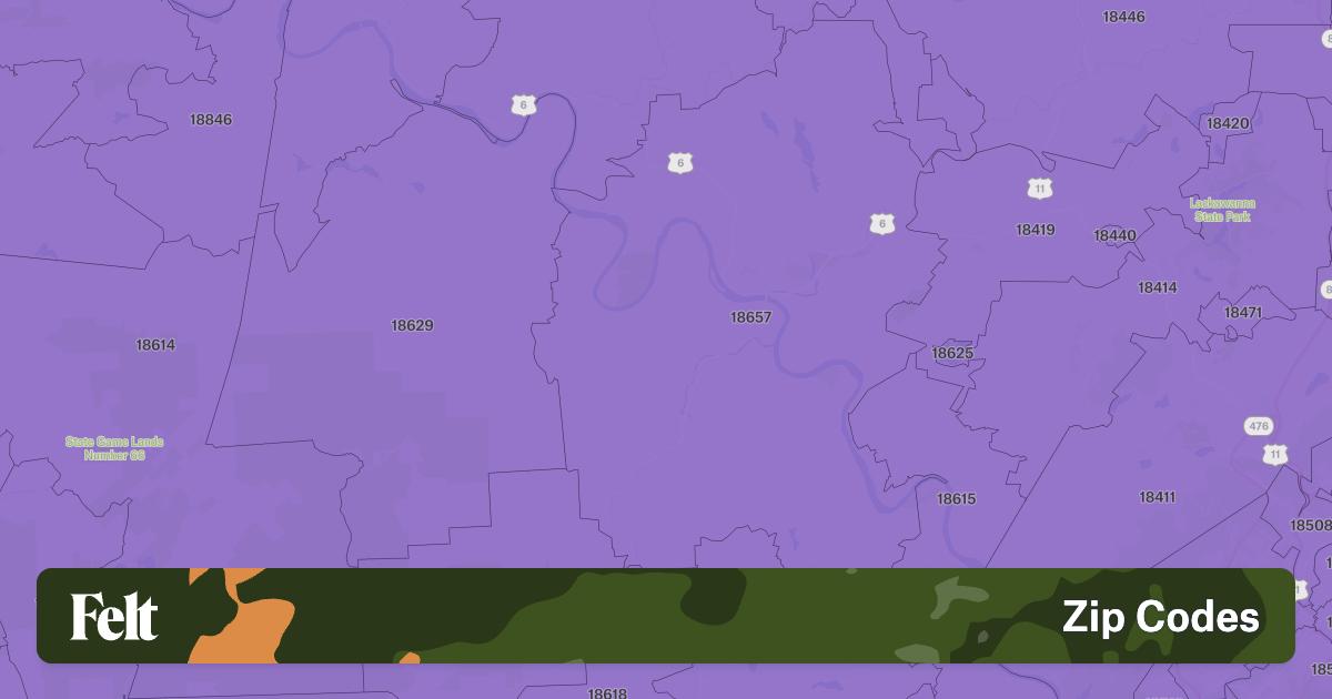 ZIP Codes in Wyoming County, Pennsylvania