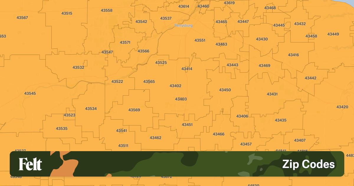 ZIP Codes in Wood County, Ohio