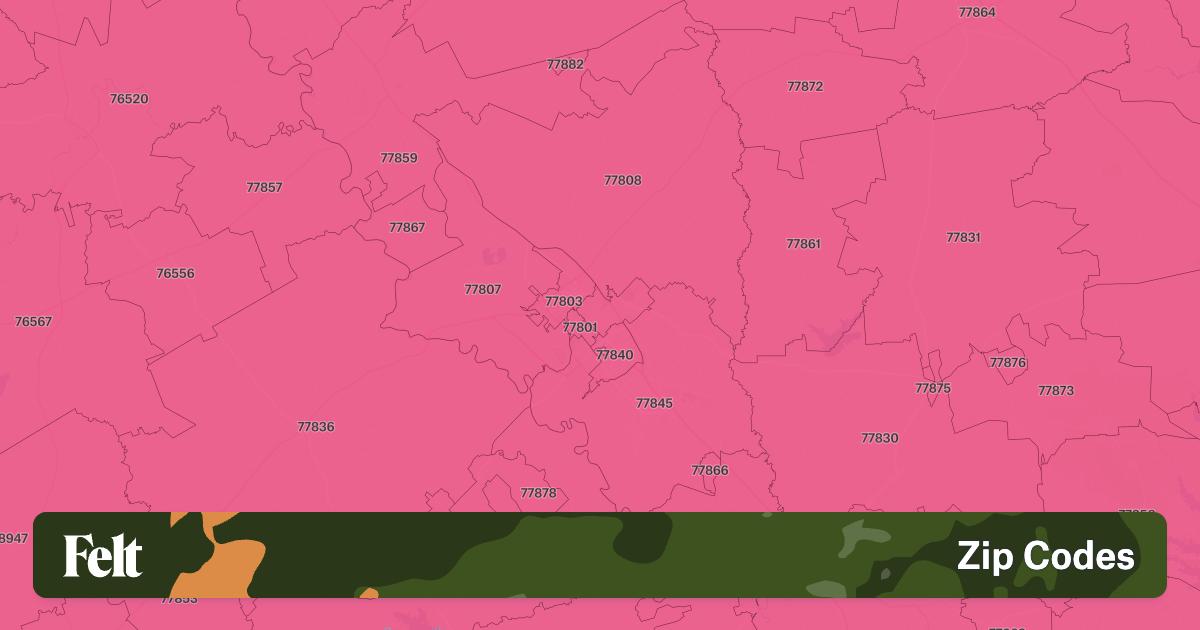 ZIP Codes in Brazos County, Texas