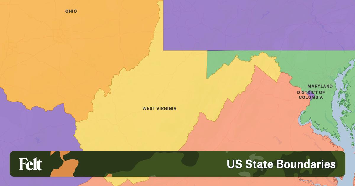 State Boundaries in West Virginia