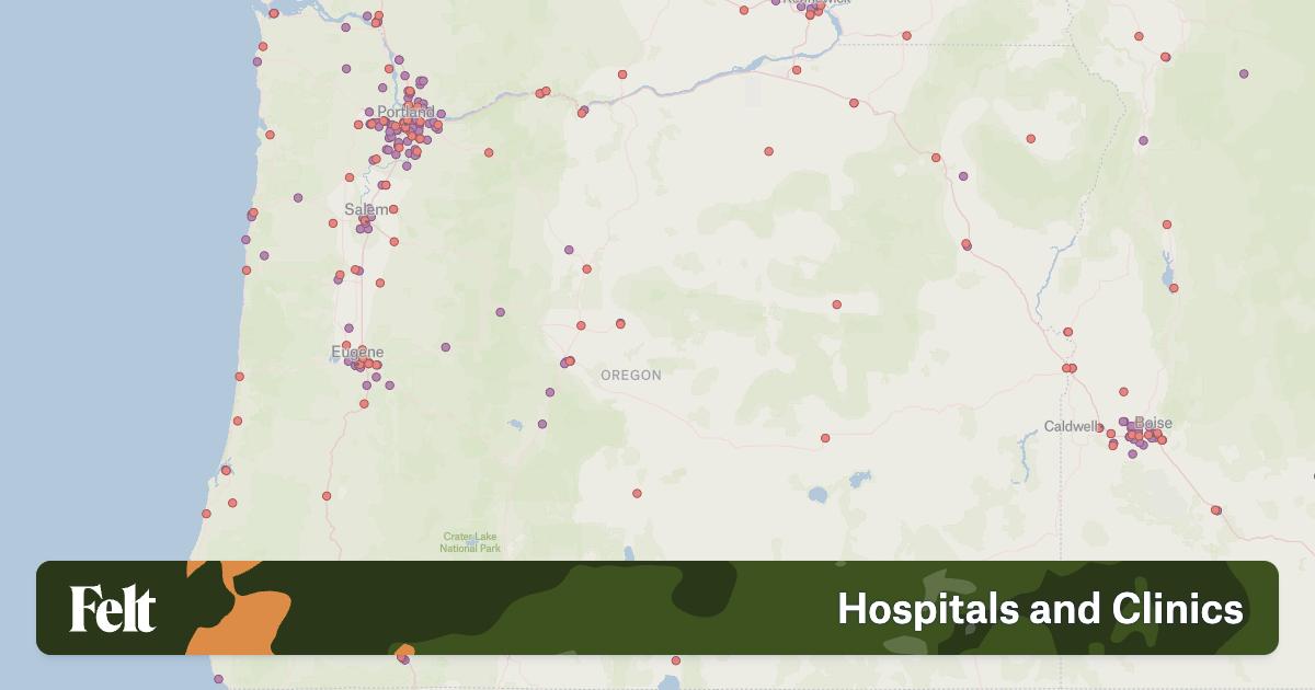 Hospitals and clinics in Oregon