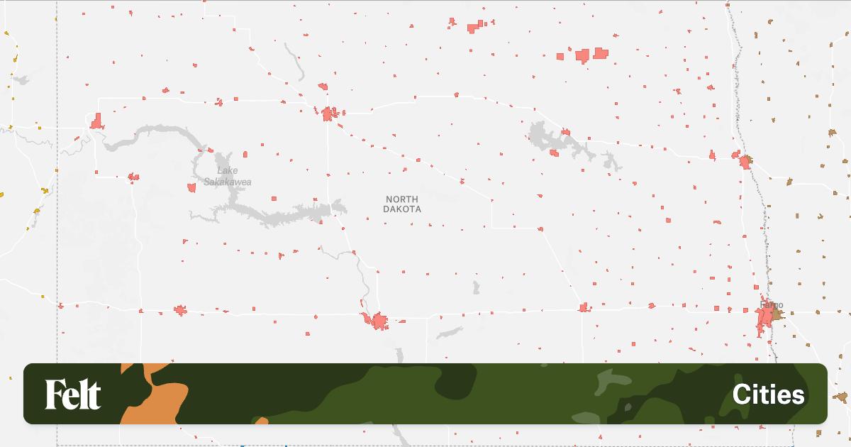 Large Detailed Tourist Map Of North Dakota With Cities And Towns