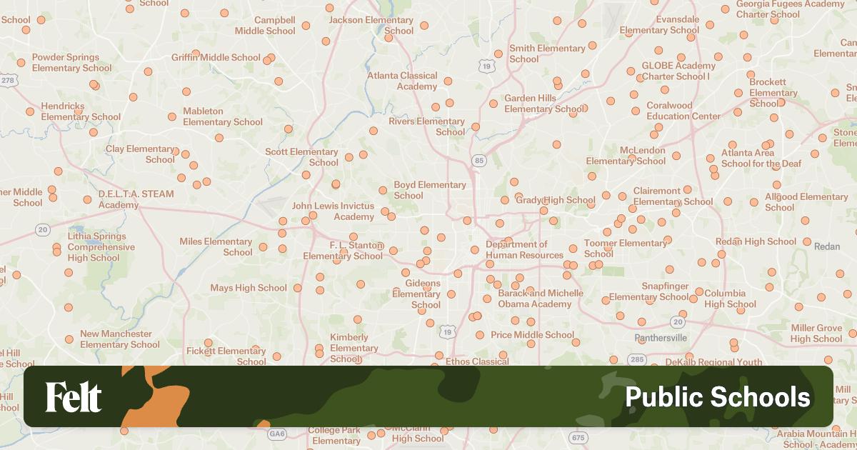 US Public Schools in the city of Atlanta, Georgia