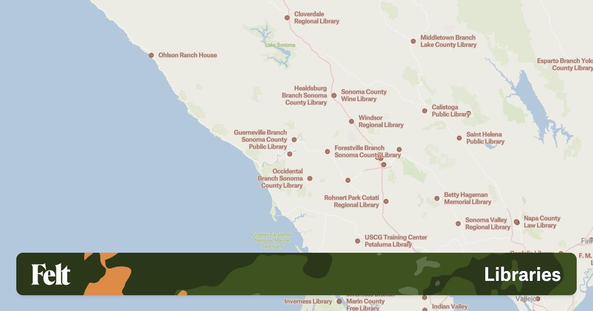 Libraries in Sonoma County, California