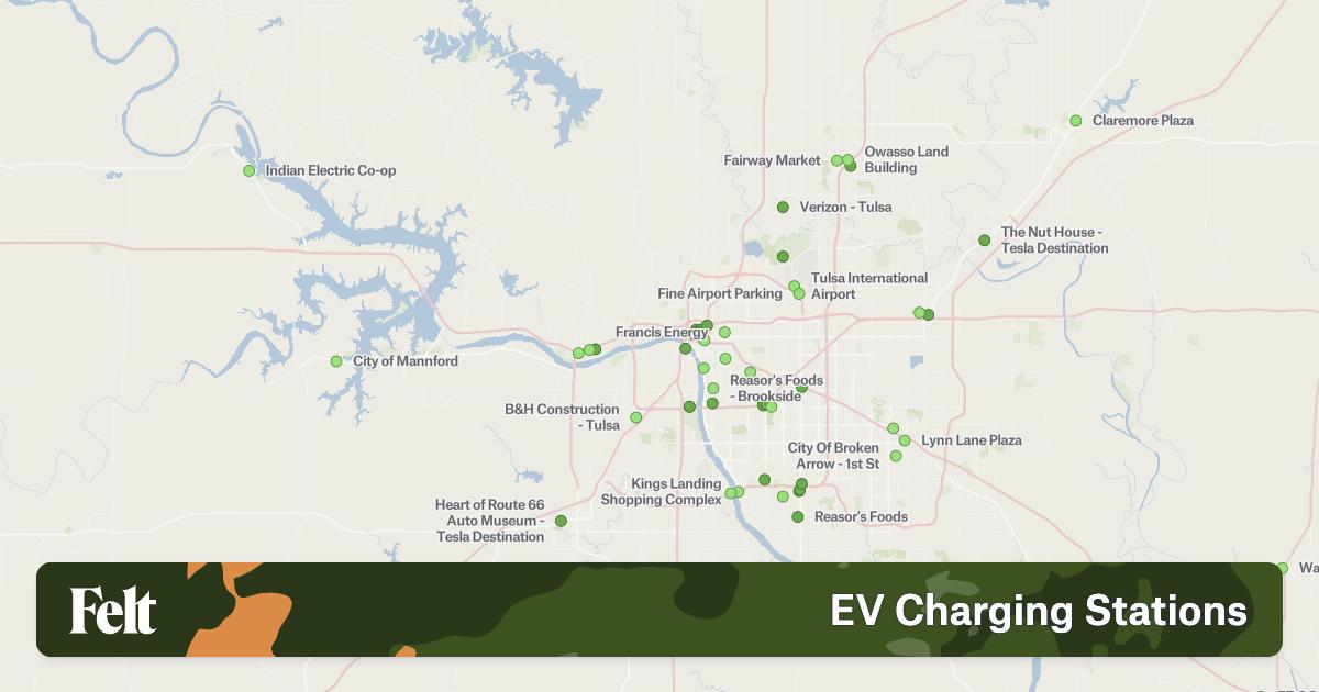 Electric Vehicle Charging Stations in Tulsa County, Oklahoma
