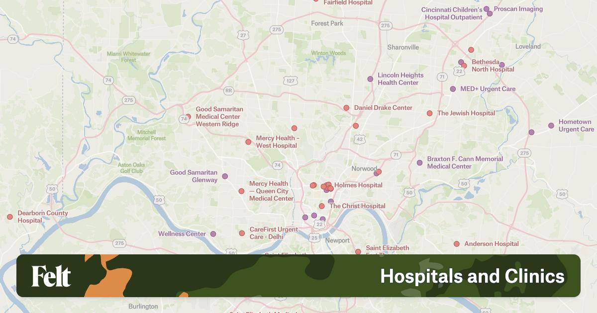 Hospitals and clinics in Hamilton County, Ohio