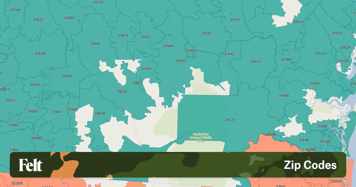ZIP Codes in Ware County, Georgia