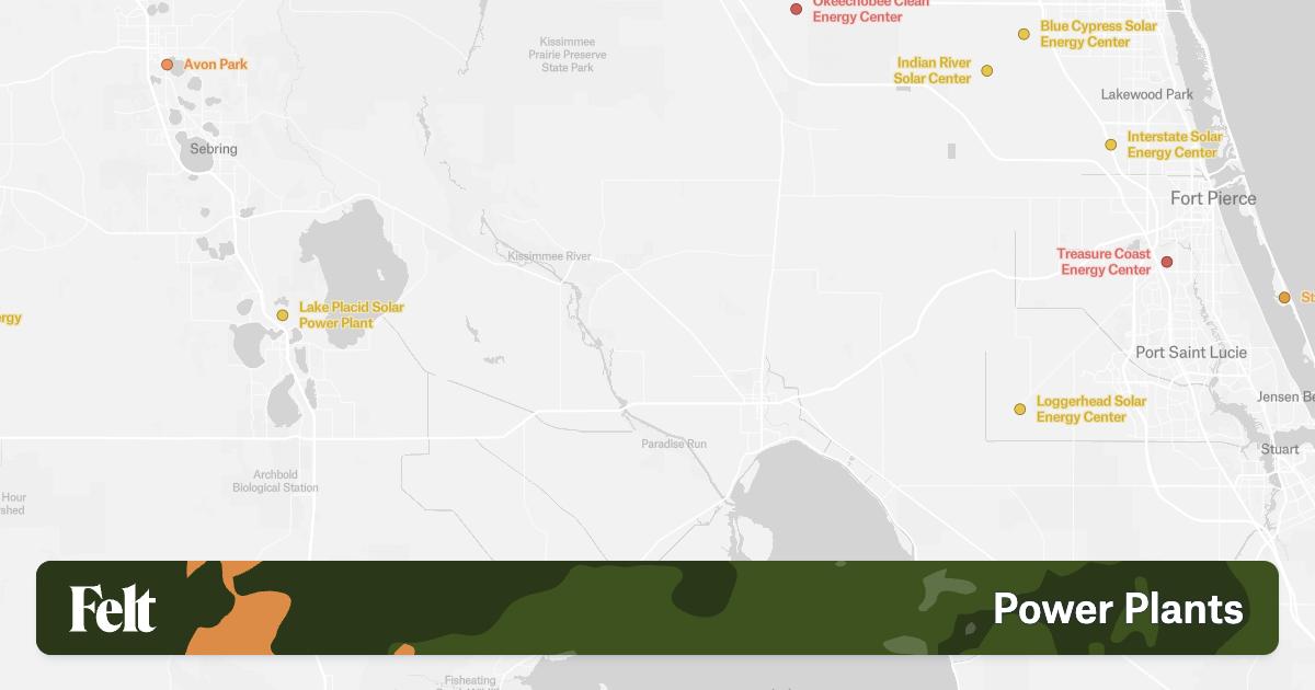 Power plants in Okeechobee County, Florida
