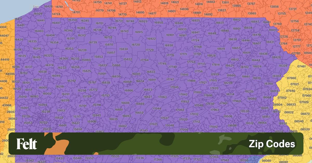 ZIP Codes in Pennsylvania