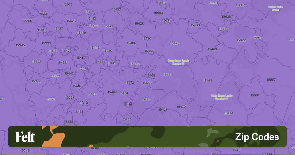 ZIP Codes in Fayette County, Pennsylvania