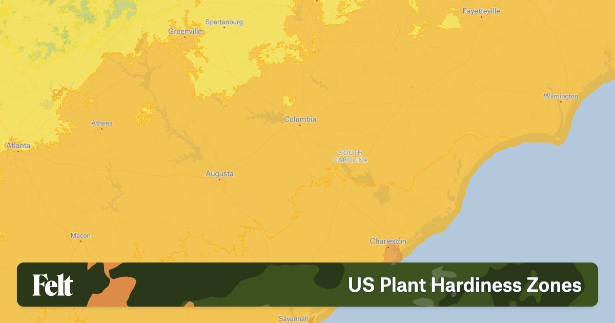 Plant Hardiness Zones in South Carolina