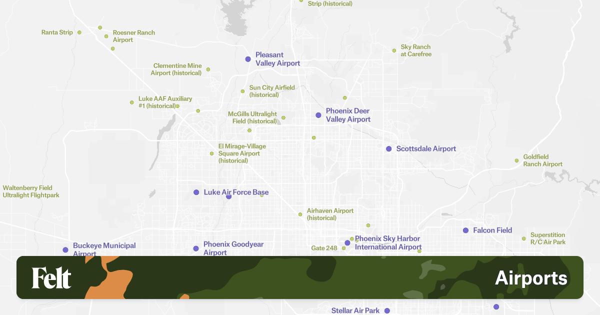 Map Of Airports In Arizona