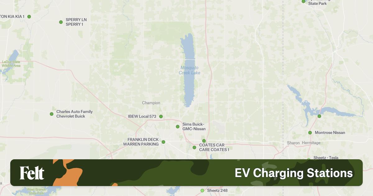 Electric Vehicle Charging Stations in Trumbull County, Ohio