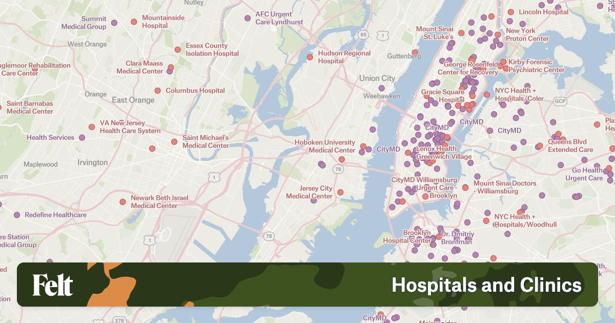 Hospitals and clinics in Hudson County, New Jersey
