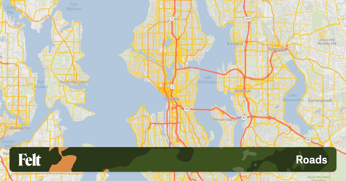 Roads in the city of Seattle, Washington
