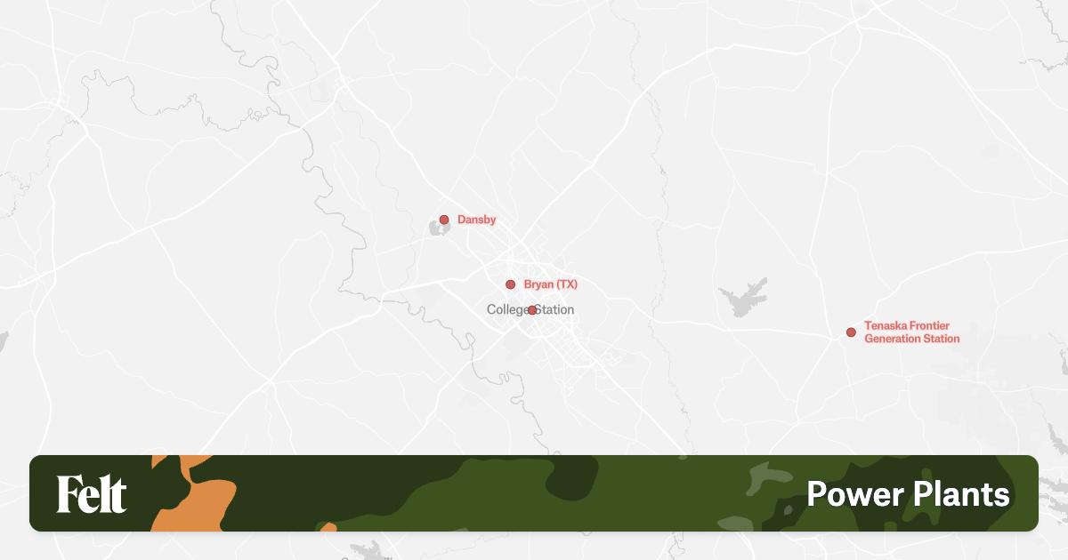 Power plants in Brazos County, Texas