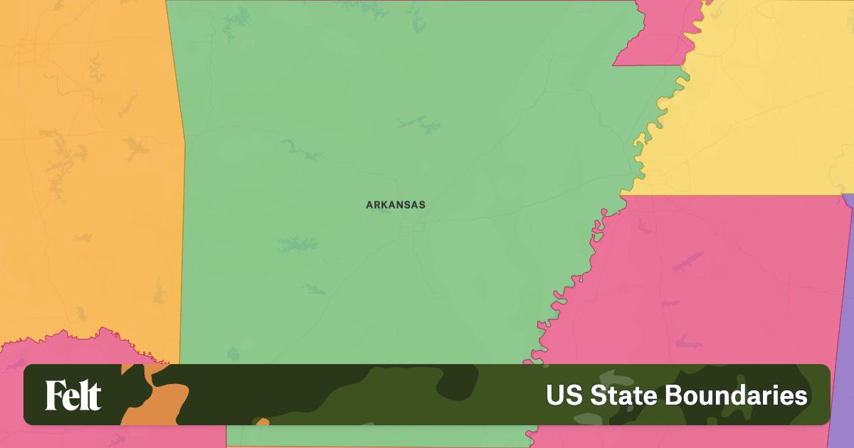 State Boundaries in Arkansas