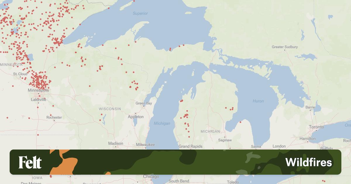 Wildfires in Michigan