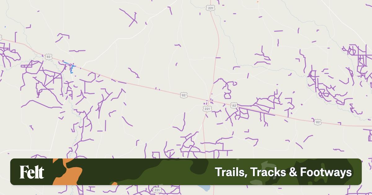 Trails, tracks & footways in Atkinson County, Georgia