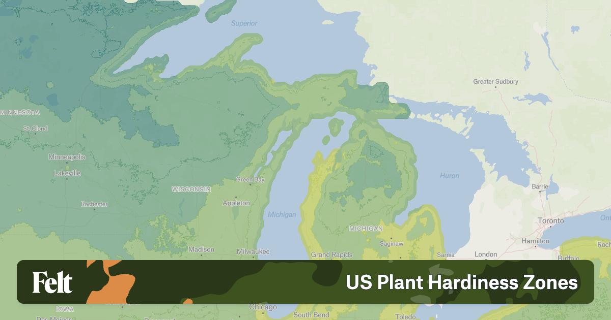 Plant Hardiness Zones in Michigan