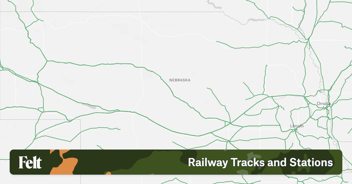 Railway Tracks and Stations in Nebraska