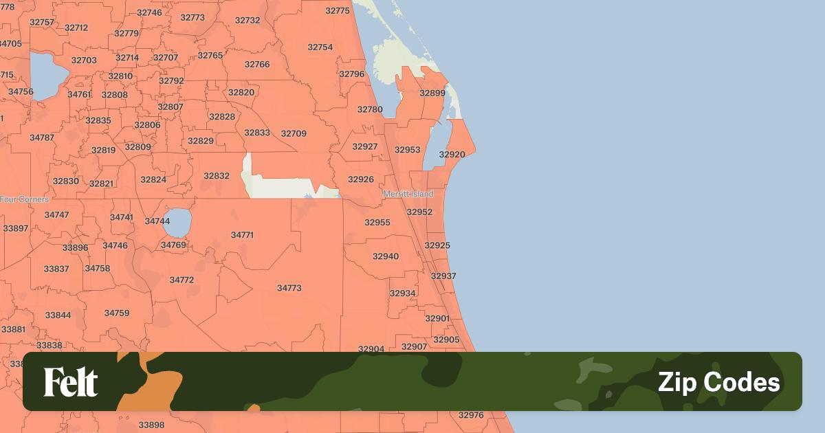 ZIP Codes in Brevard County, Florida