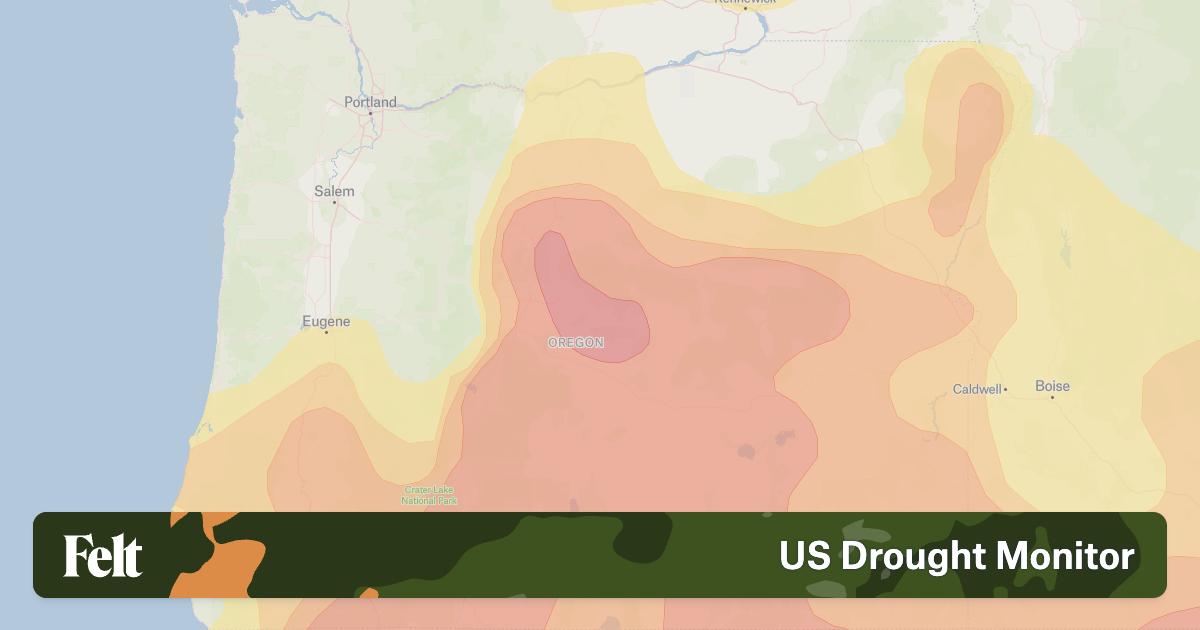 US Drought Monitor in Oregon