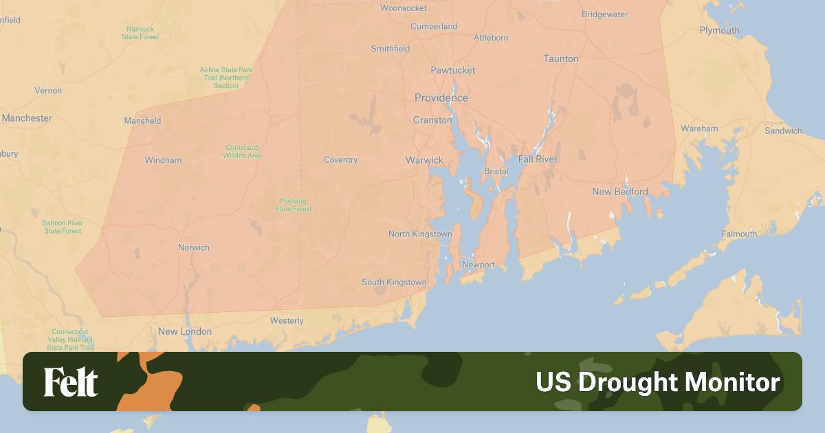 US Drought Monitor in Rhode Island