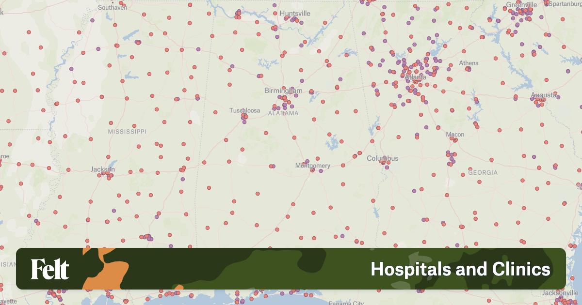 Hospitals and clinics in Alabama