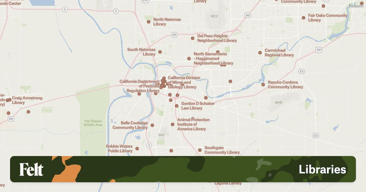 Libraries in the city of Sacramento, California