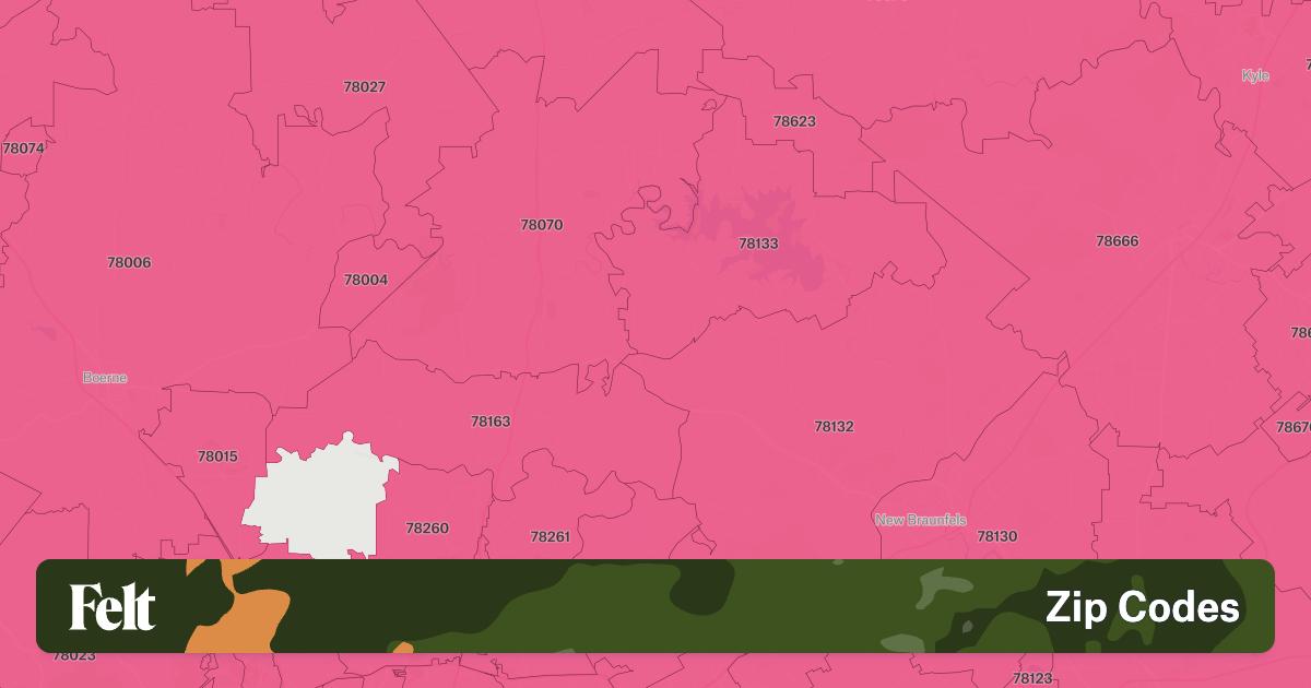 ZIP Codes in Comal County, Texas