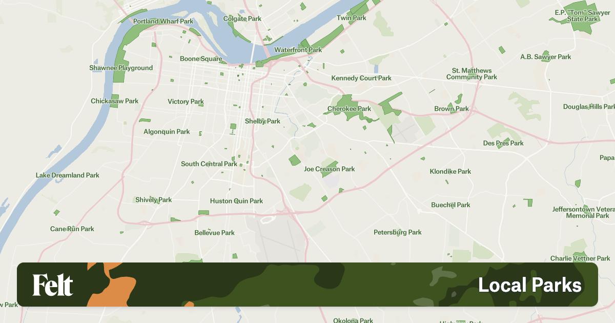 Local Parks in the city of Louisville, Kentucky