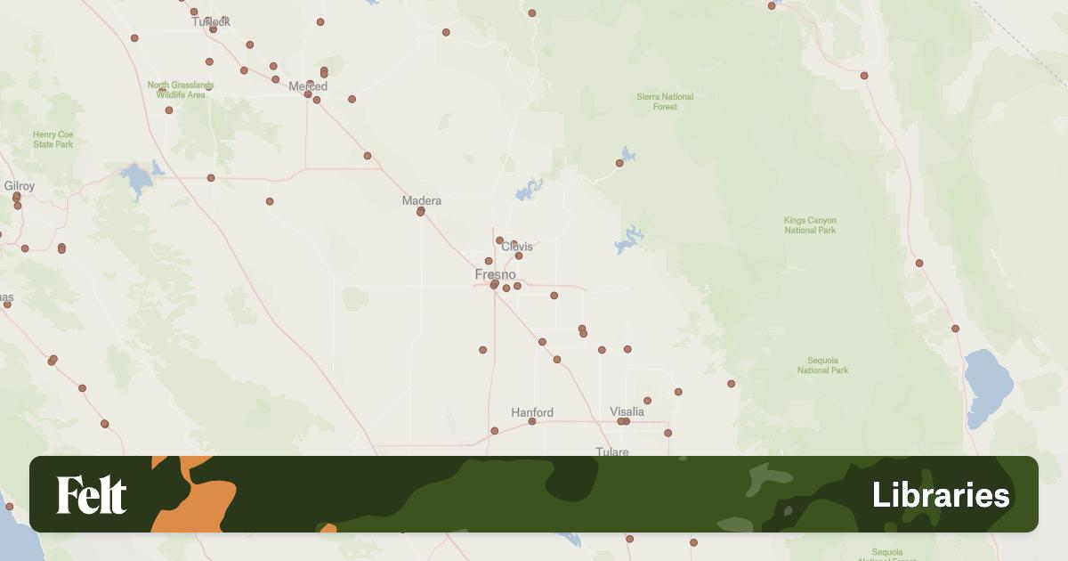 Libraries in Fresno County, California
