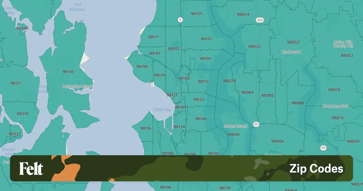 ZIP Codes in the city of Seattle, Washington