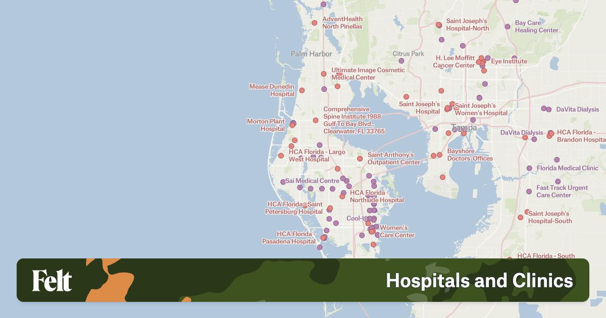 Pinellas County Hospital Map Service Area Optimum HealthCare