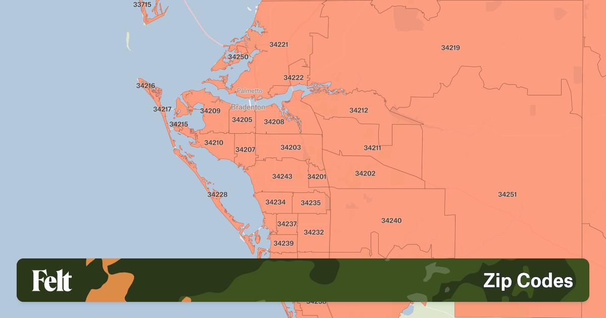 ZIP Codes in Manatee County, Florida