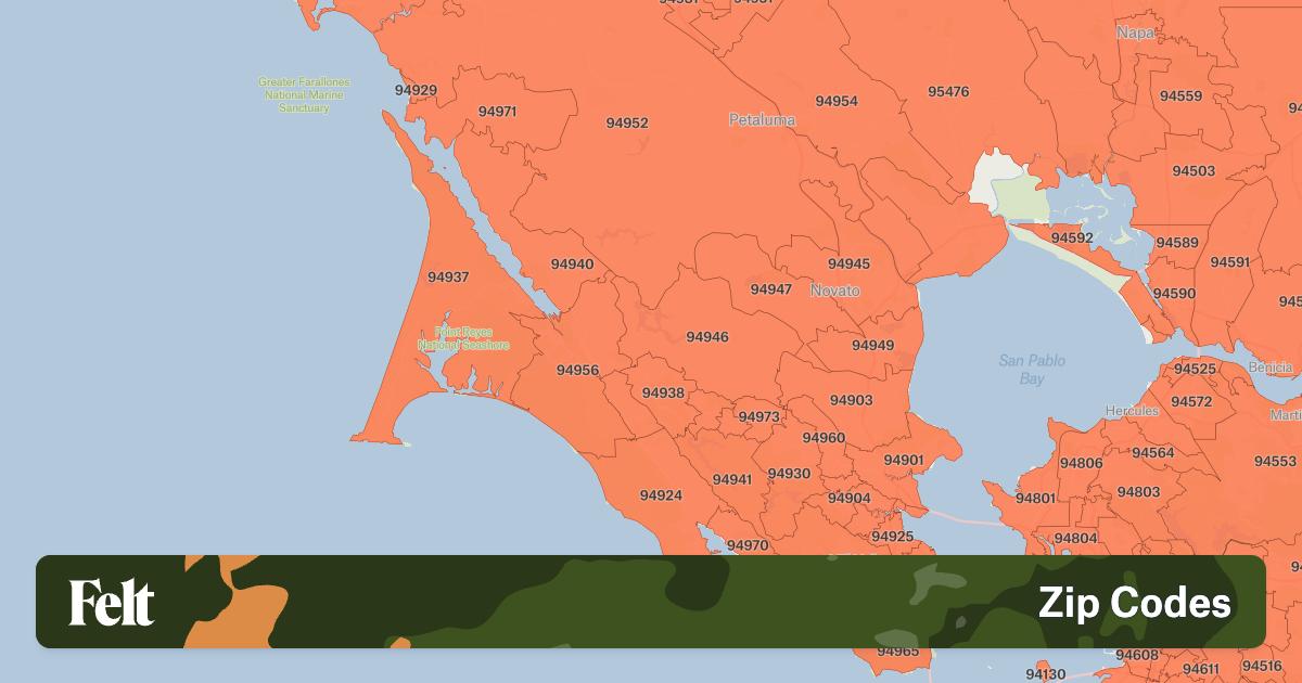 ZIP Codes in Marin County, California
