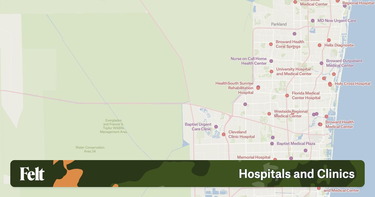 Hospitals and clinics in Broward County, Florida