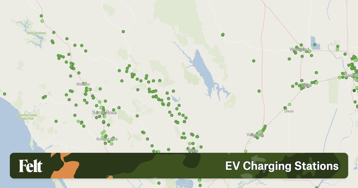 Electric Vehicle Charging Stations in Napa County, California