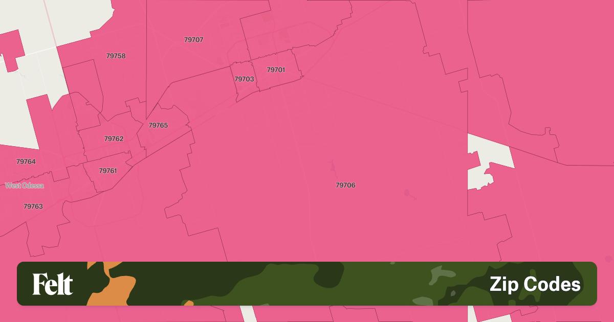 ZIP Codes in Midland County, Texas