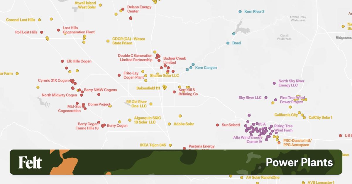 Power Plants In Bakersfield California Map