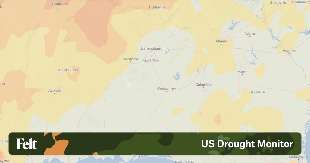 US Drought Monitor in Alabama
