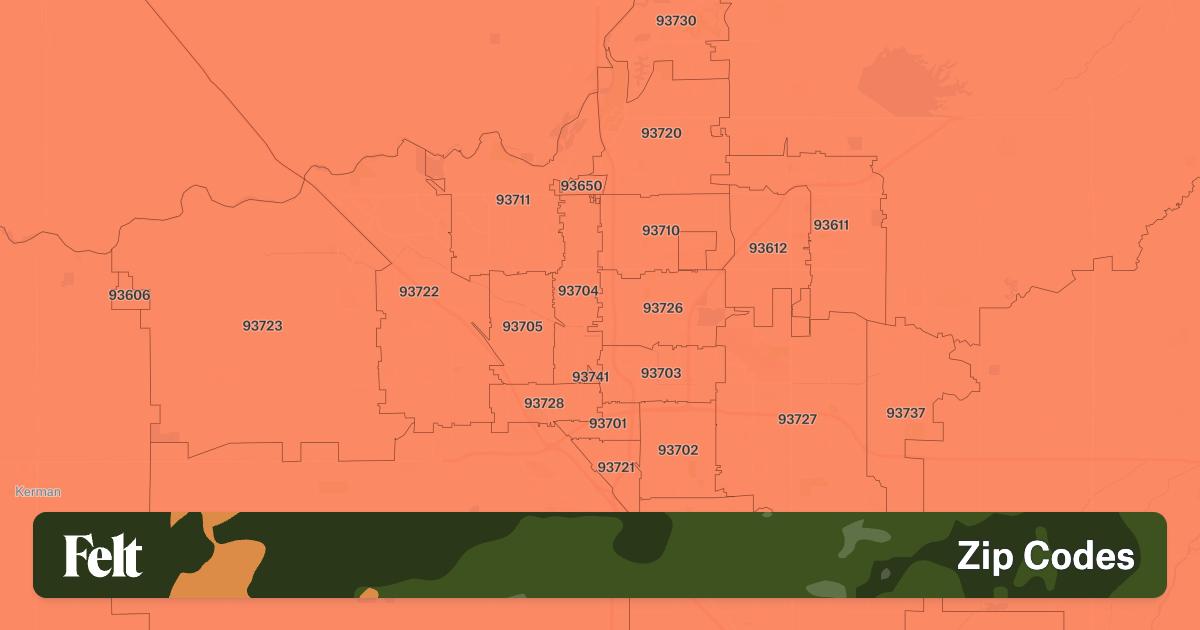 ZIP Codes in the city of Fresno, California